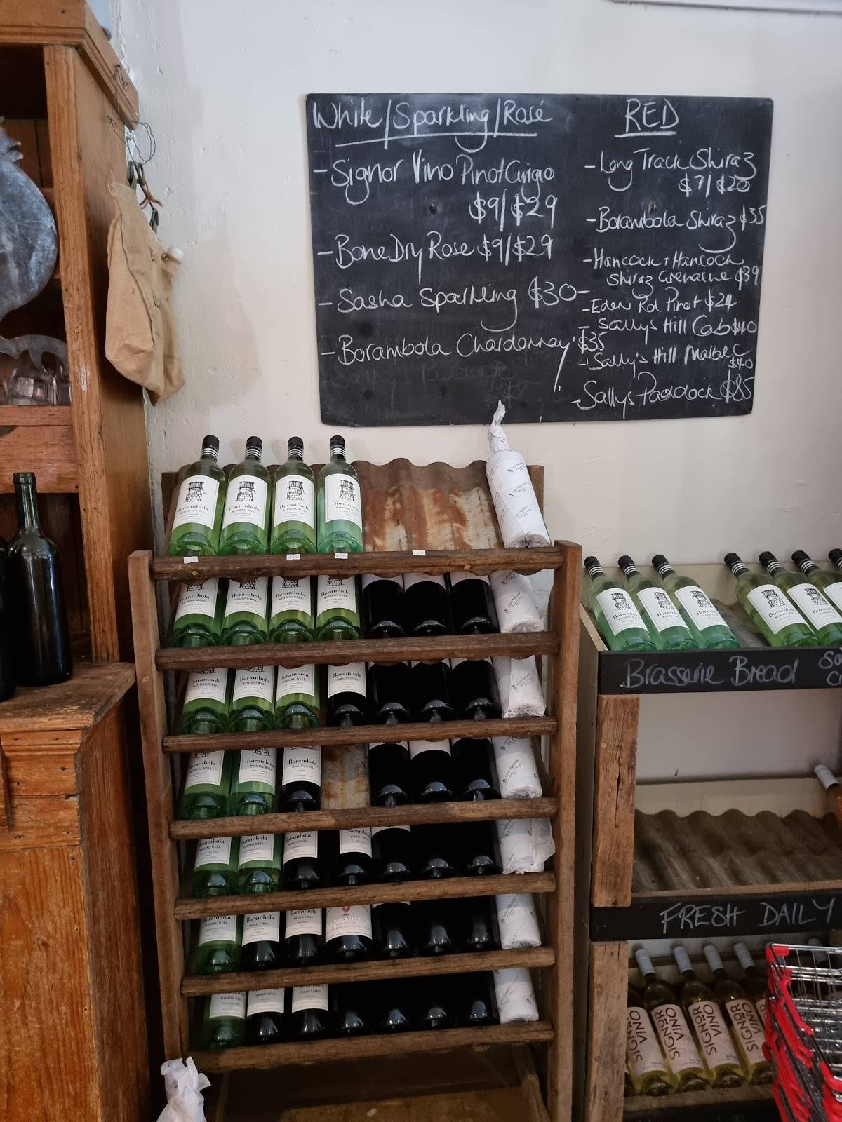 Menu at Long Track Pantry cafe, Jugiong