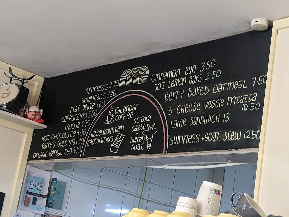Menu at Morning Dew Cafe, Corofin