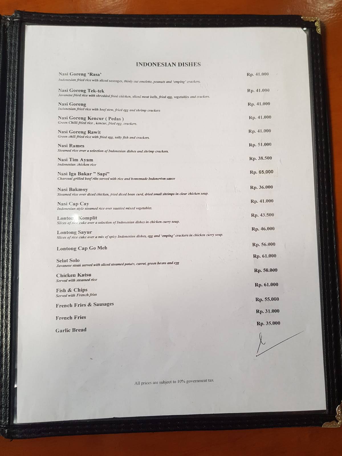 Menu at Rasa Bakery & Cafe, Bandung, Jl. Tamblong No.15