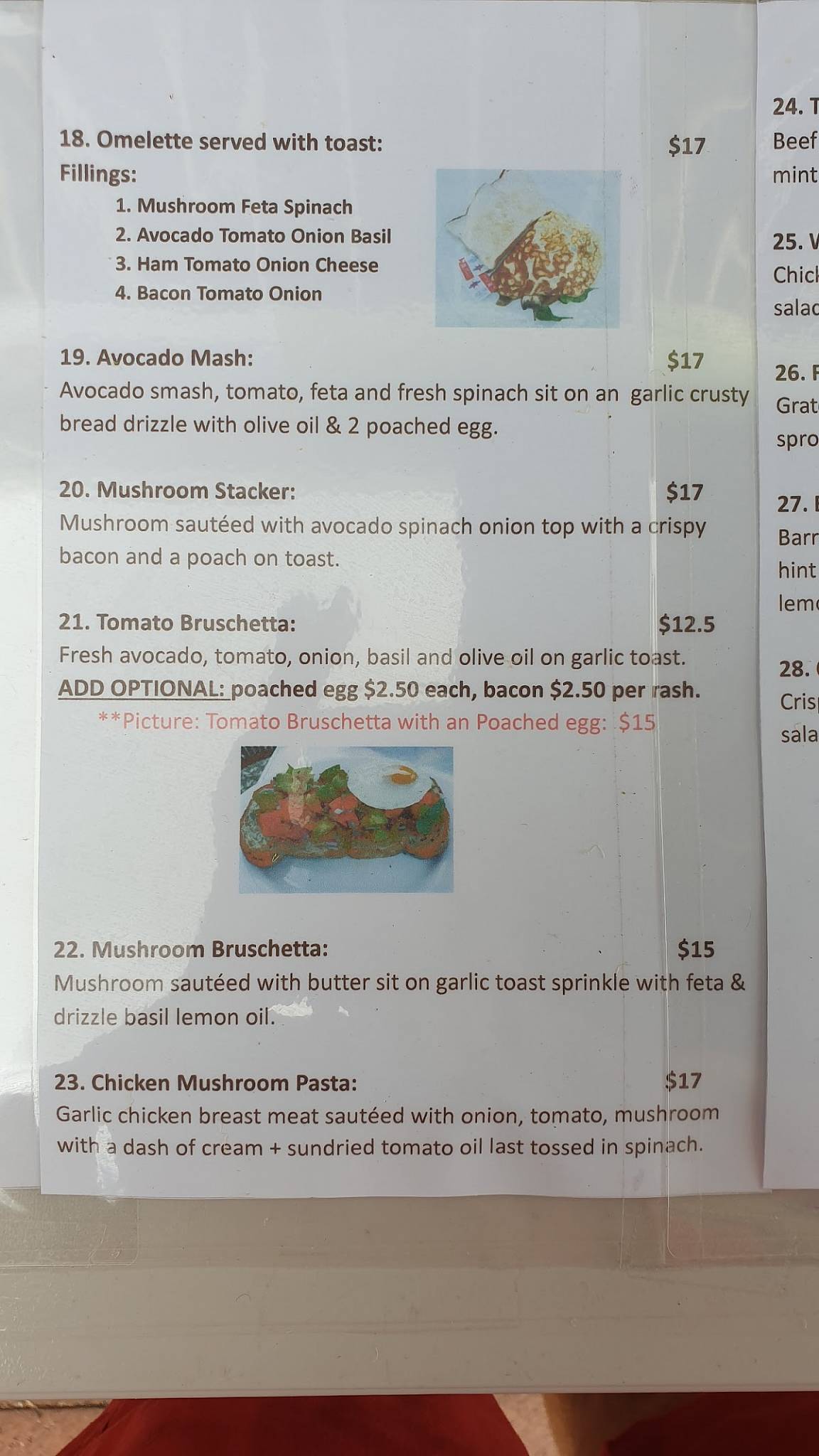 Menu at Tomato Lake Cafe, Kewdale