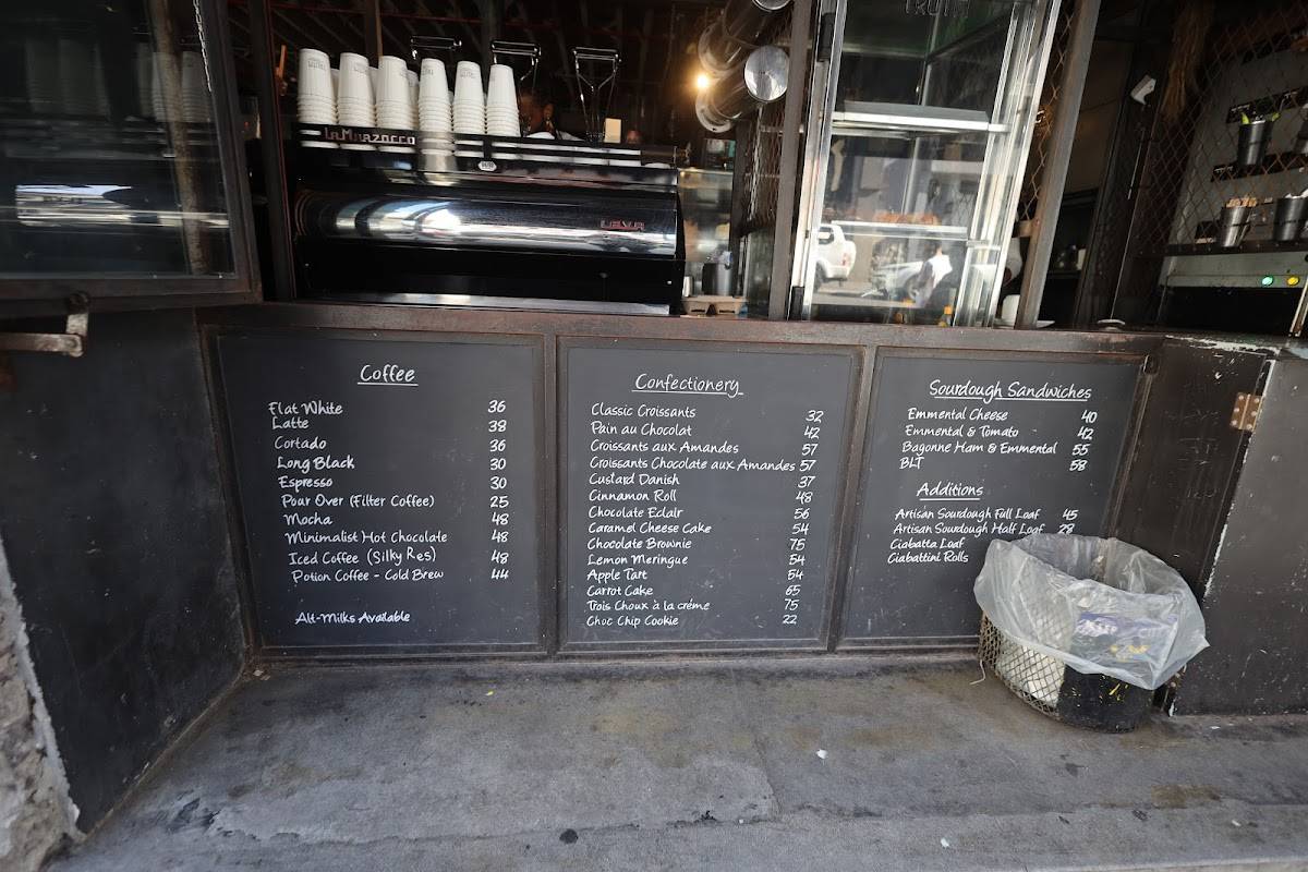 Menu at Truth Coffee Roasting cafe, Cape Town, 36 Buitenkant St