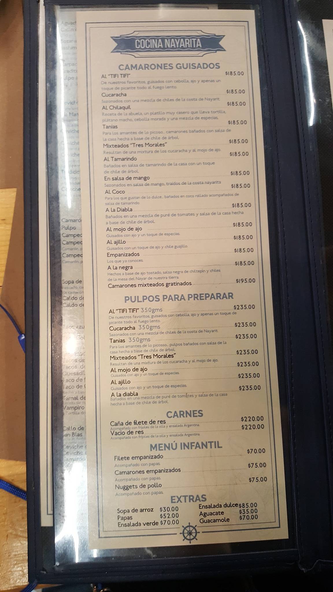 Menu at Campomar Providencia restaurant, Guadalajara, Av Providencia 2422