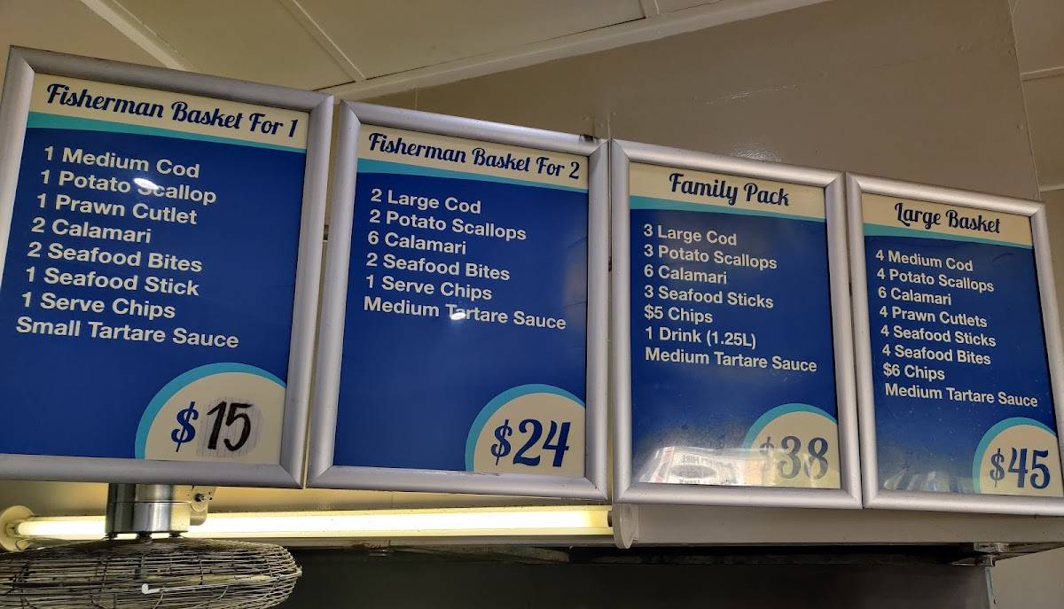 Menu at Mac's Takeaway restaurant, Capalaba