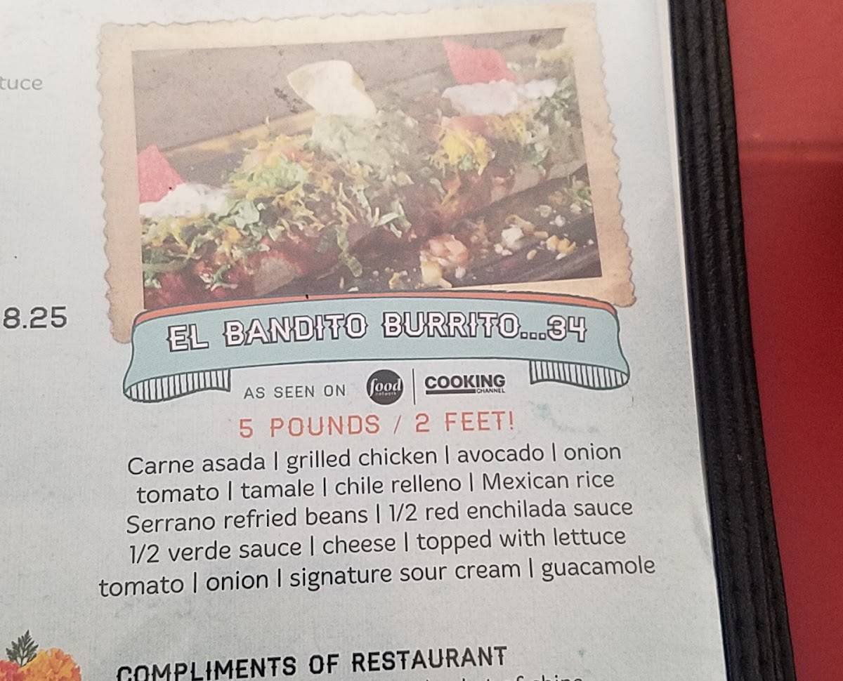 Menu at Casa Serrano Mexican Restaurant, Fort Mohave, AZ-95