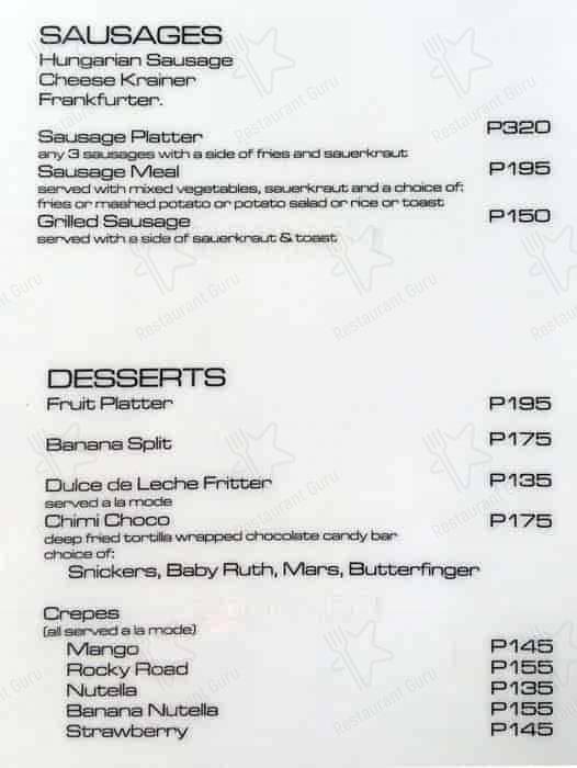 Menu at Vue Dine & Drink restaurant, Lapu-Lapu City, 8XHG+CQ8
