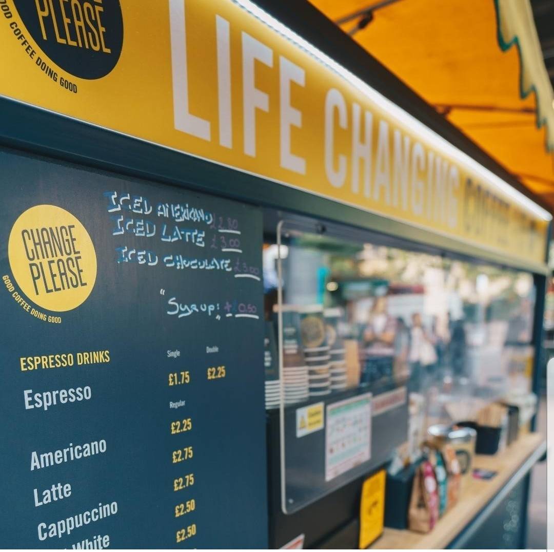 Menu at Change Please, London, Borough Market