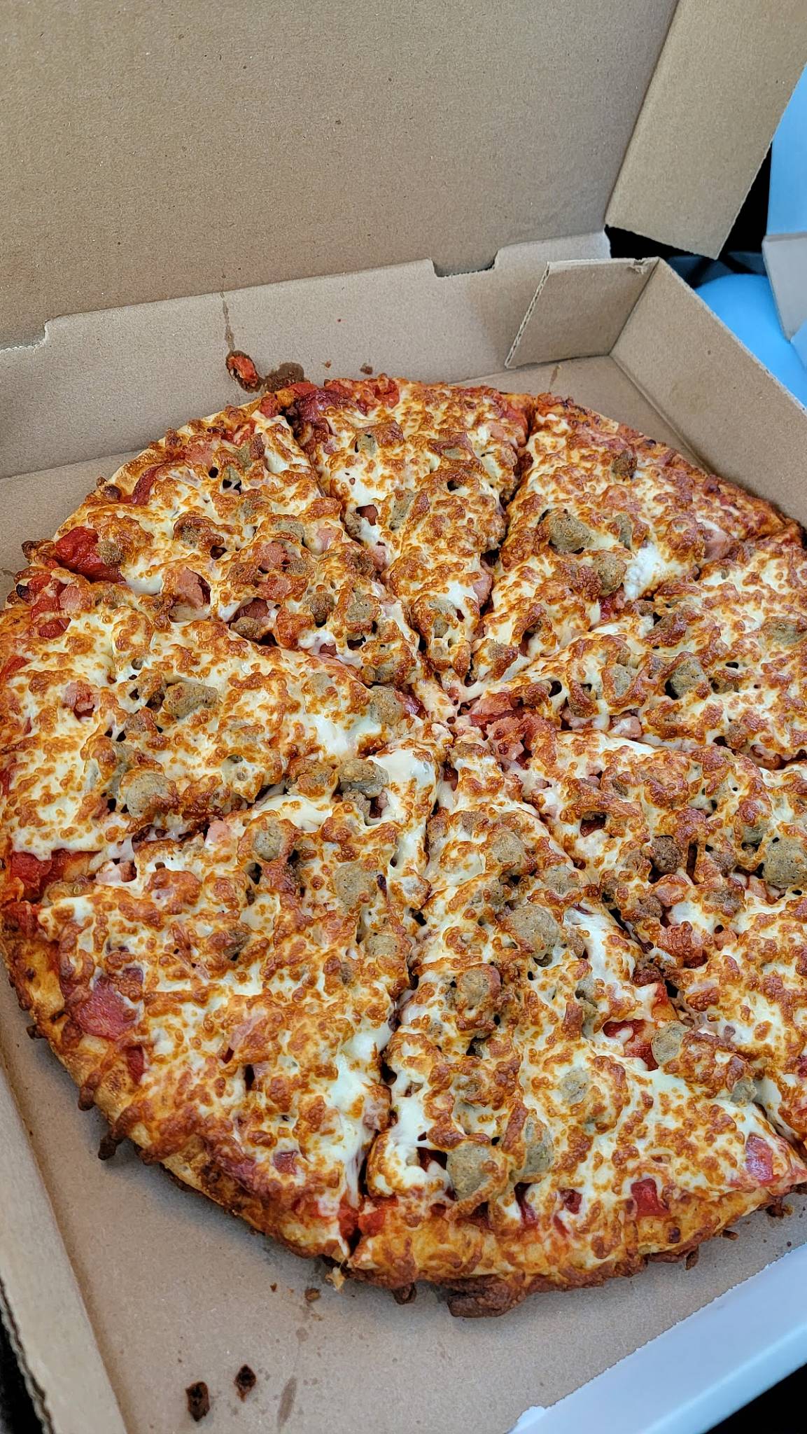 Menu at Side Street Pizza restaurant, Chesley