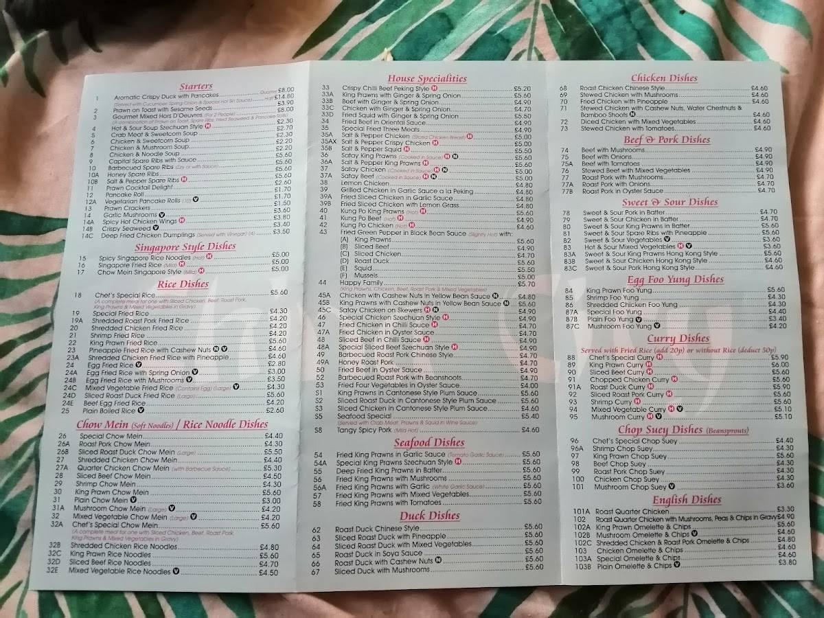 Menu at China City Chinese Basildon fast food, Basildon