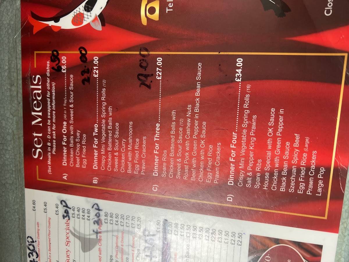 Menu at (China Garden New Management) Golden Kitchen Chinese Takeaway ...