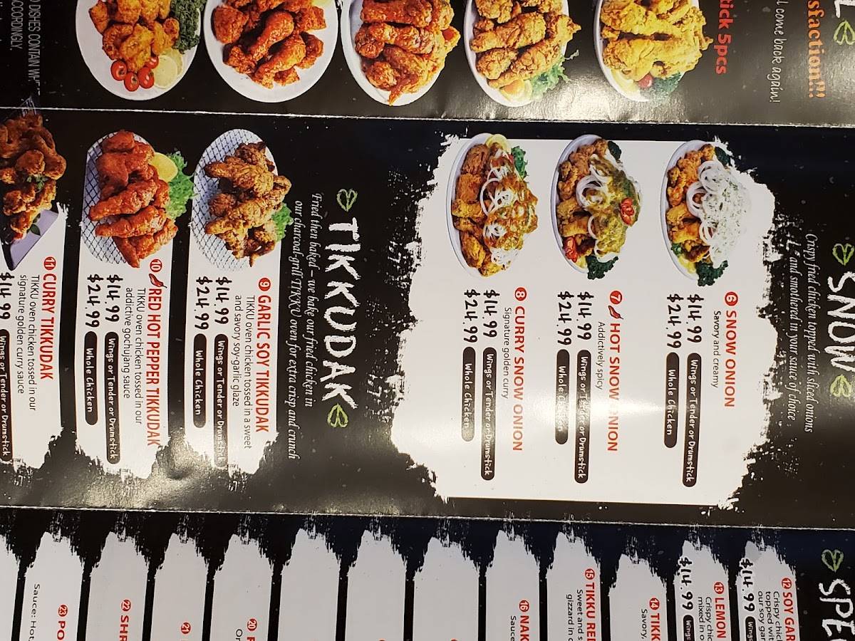 Menu at Choong Man Chicken Peachtree City restaurant, Peachtree City
