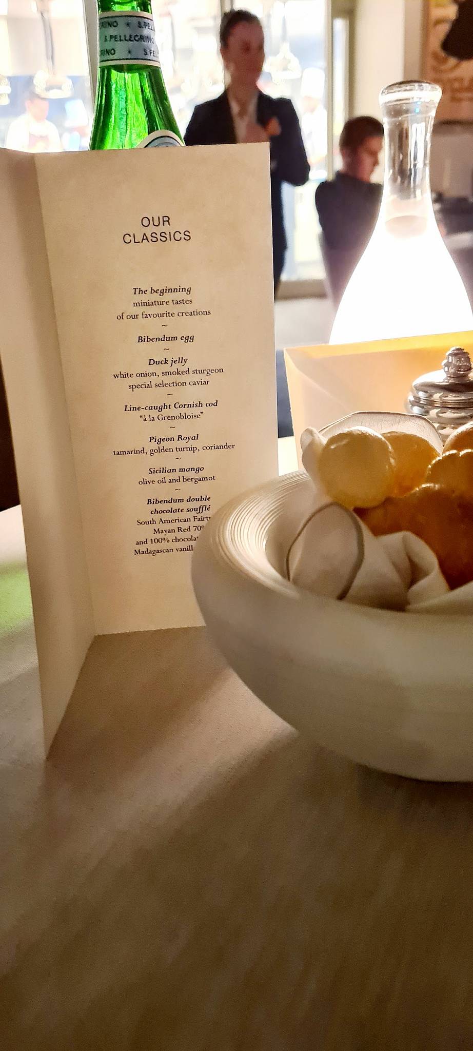 Menu at Claude Bosi at Bibendum pub & bar, London