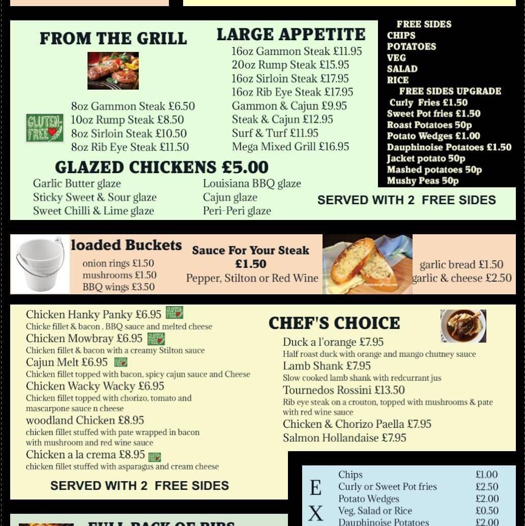 Menu at Clubhouse restaurant, Melton Mowbray