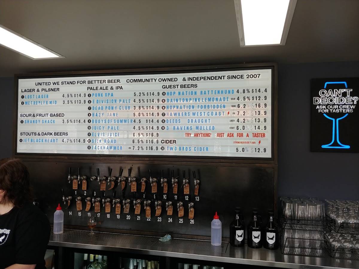 Menu at BrewDog Pentridge pub & bar, Coburg