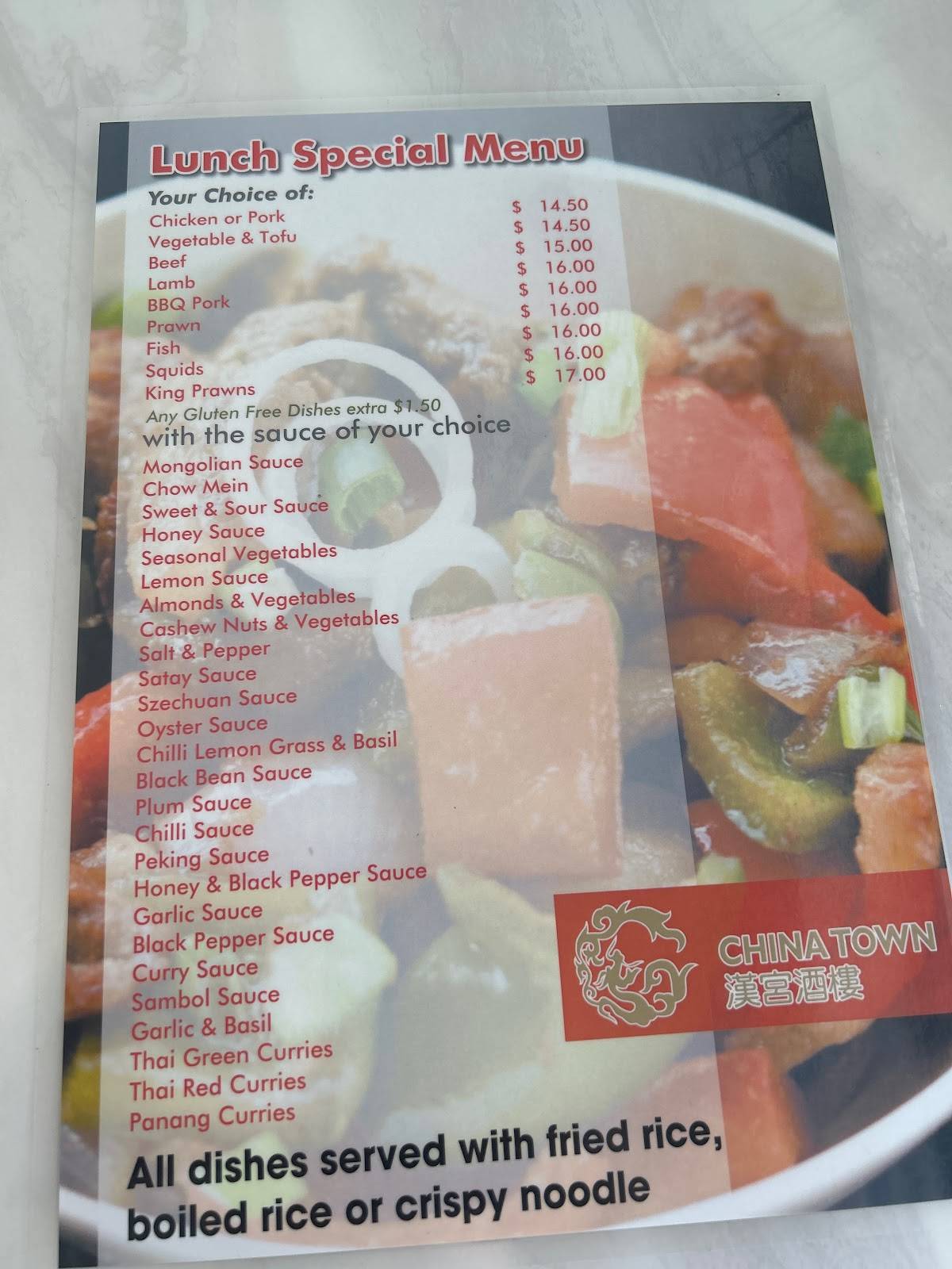 Menu at Cooma China Town Chinese Restaurant, Cooma