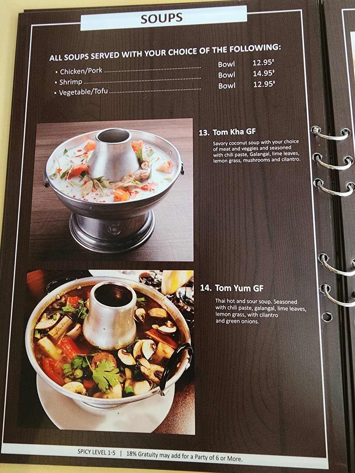 Menu at Lakeside Thai Food restaurant, Cottonwood Shores