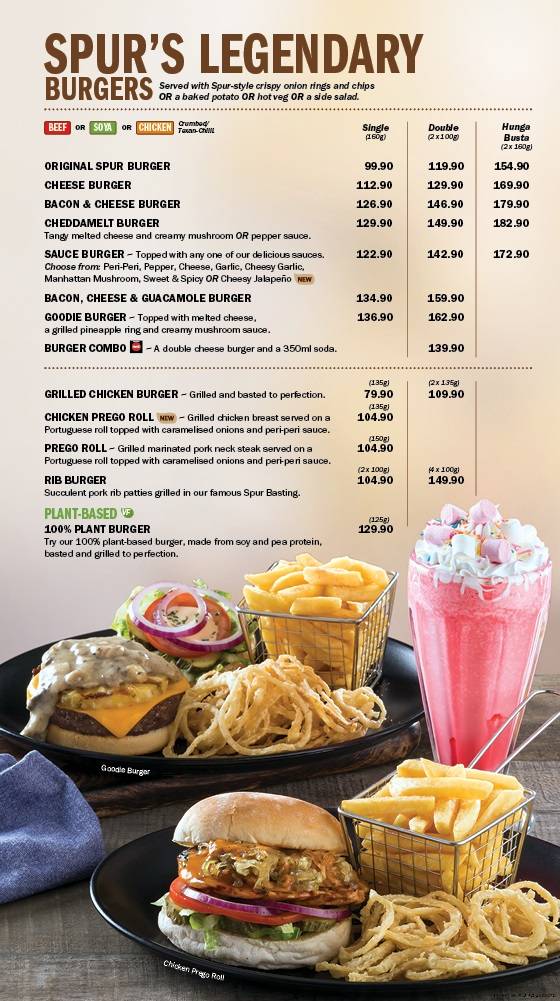 Menu at Del Rio Spur Steak Ranch restaurant, Kuruman