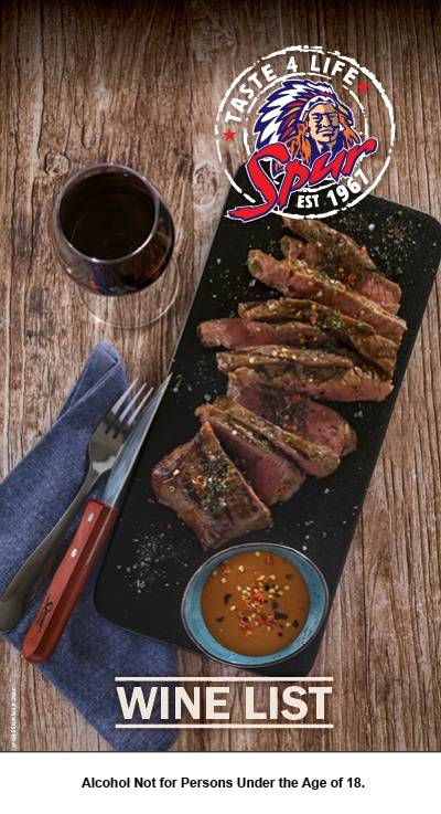 Menu at Del Rio Spur Steak Ranch restaurant, Kuruman