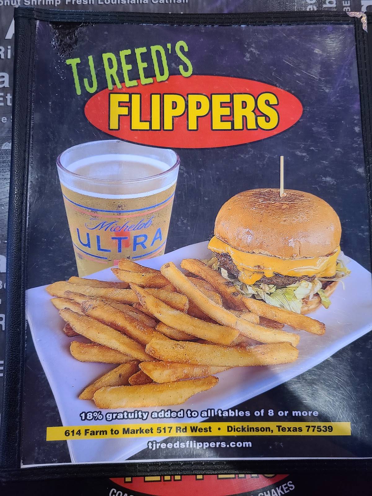 Menu at Flippers Coastal Seafood restaurant, Dickinson