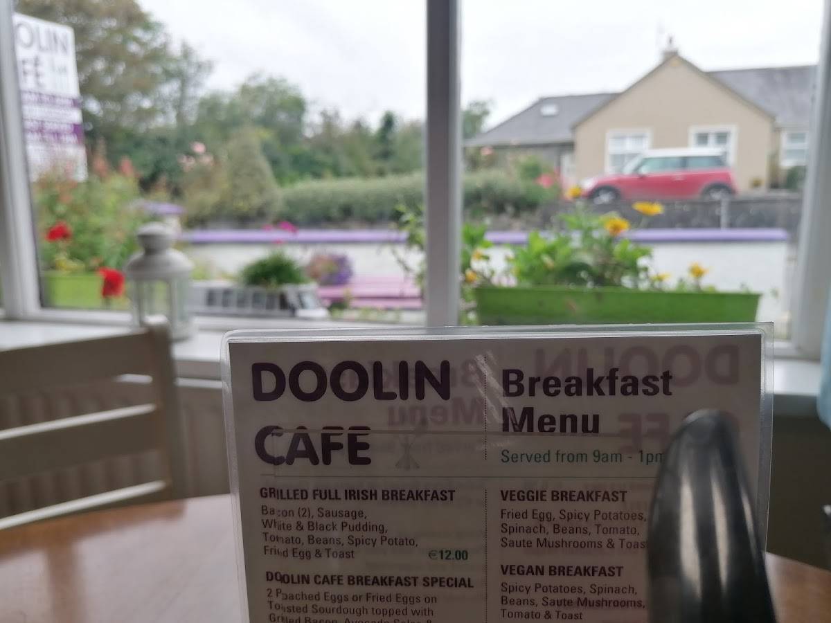 Menu at Doolin Café cafe, Doolin, Toomullin