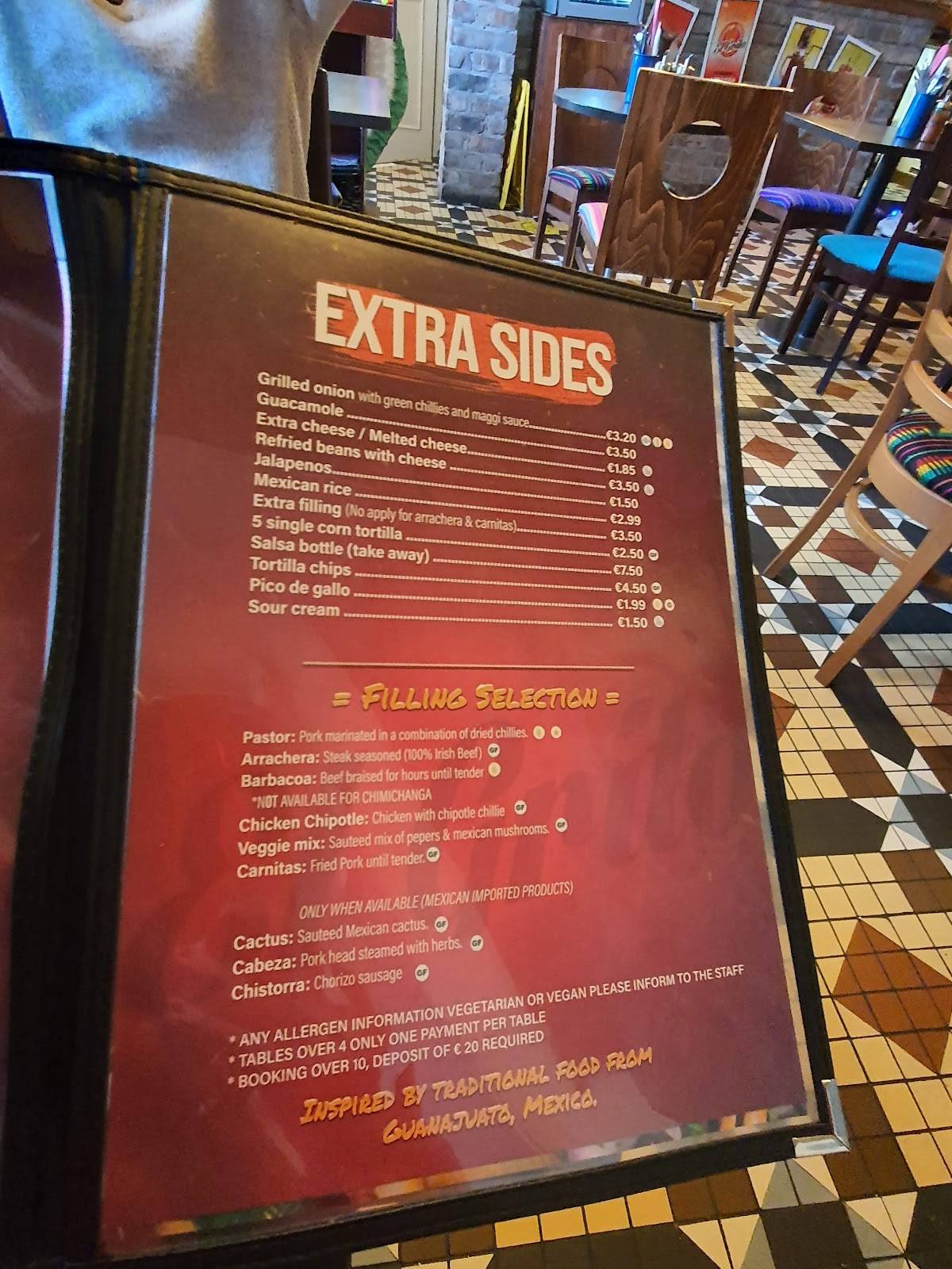 Menu at El Grito Mexican Taqueria Mountjoy Square restaurant, Dublin ...