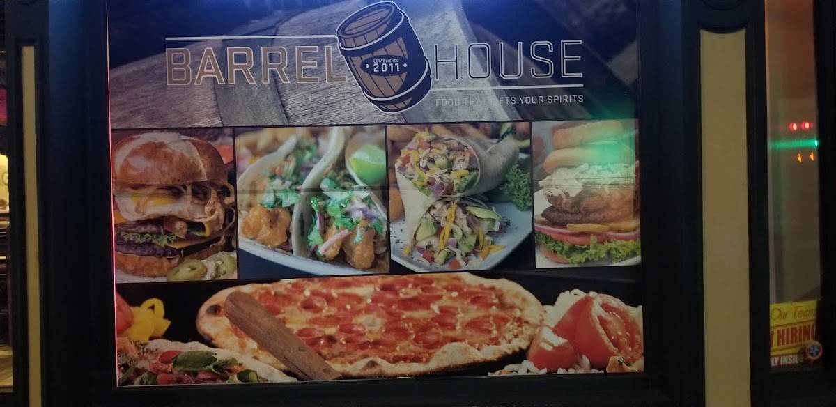 Menu at Barrel House, Dubuque