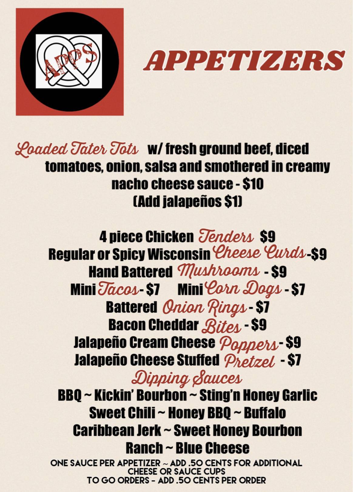 Menu at Duner's Blackhawk Club, Lake Koshkonong