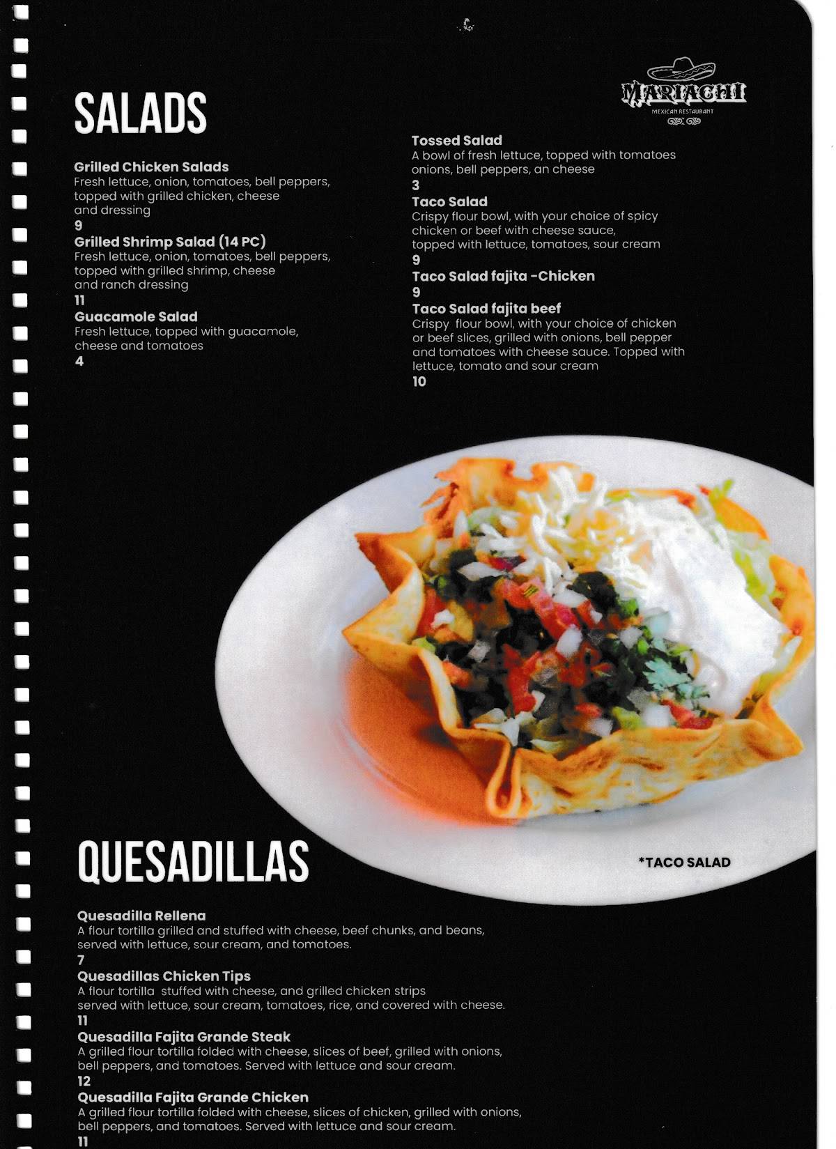 Menu at EL MARIACHI restaurant, Johnston