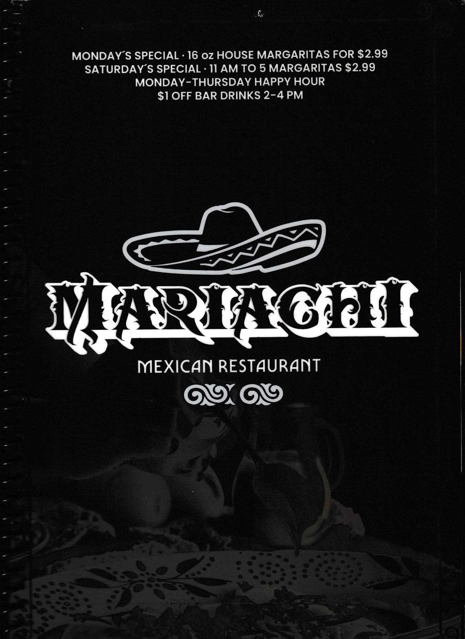 Menu at EL MARIACHI restaurant, Johnston