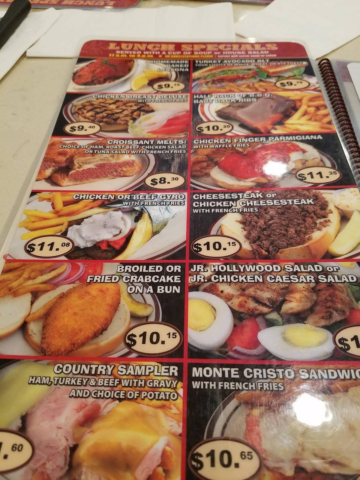 Menu at Eagle Diner restaurant, Warminster
