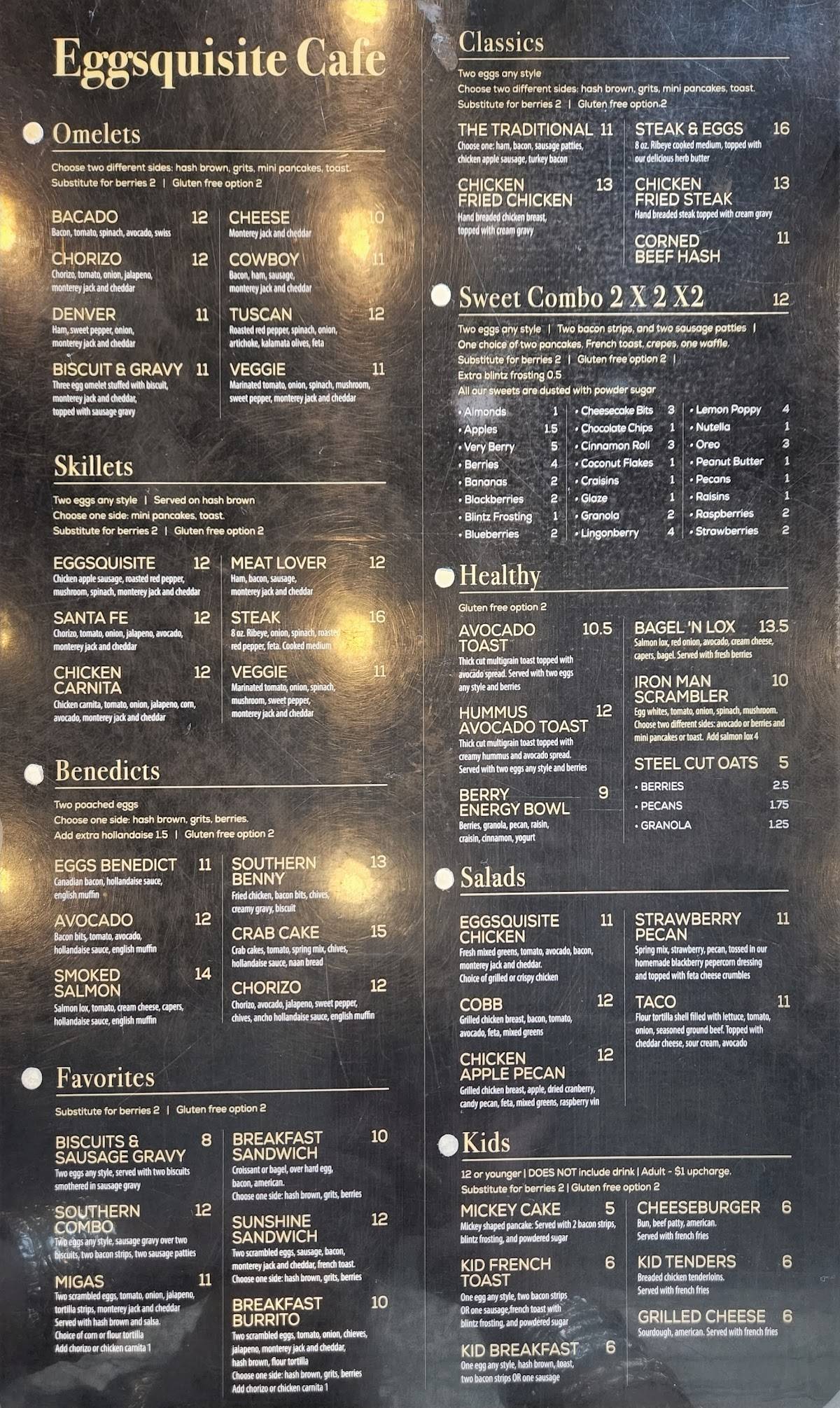 Menu at Scrambler Cafe Restaurant, Southlake