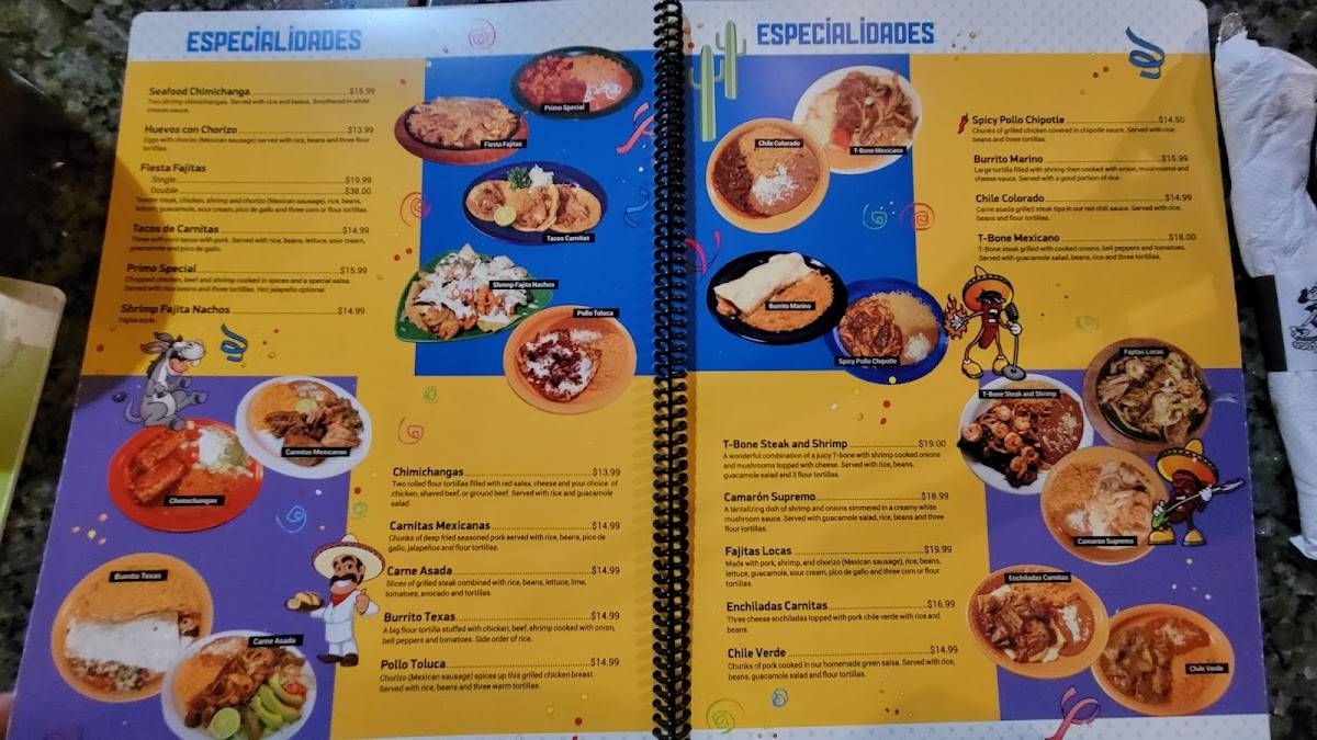 Menu at El Burrito Loco restaurant, Norton Shores
