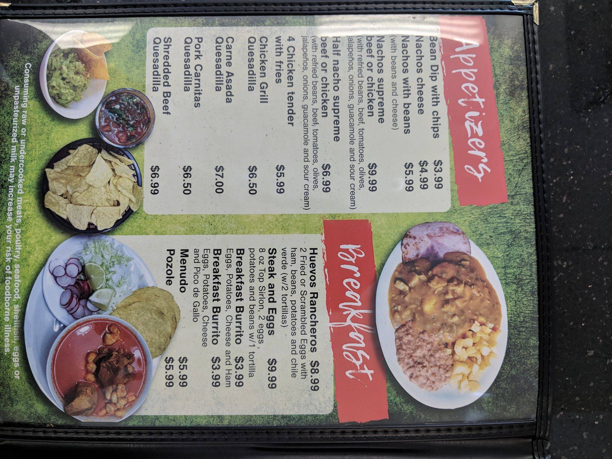Menu at El Green Burrito restaurant, Tooele, 162 N Main St