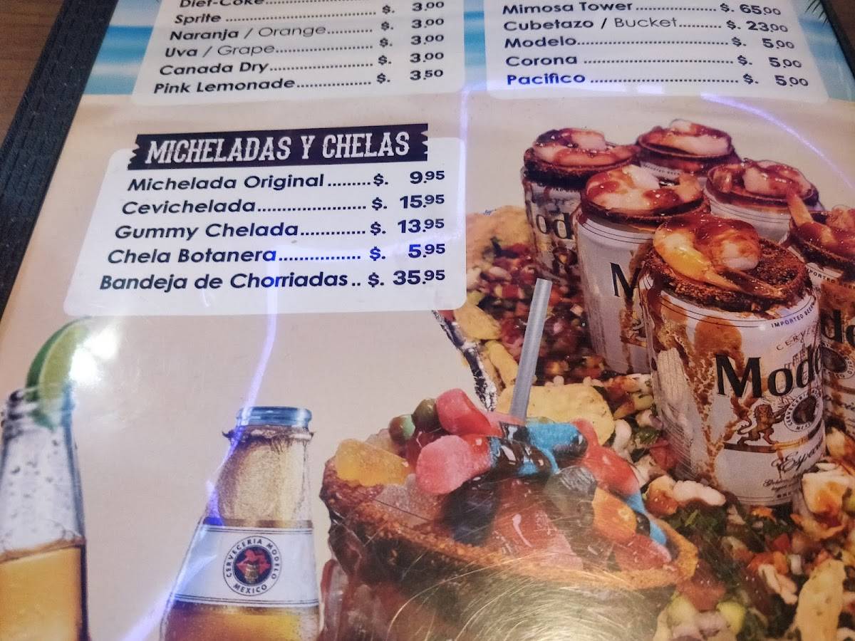 Menu at El Marinero restaurant, Warwick