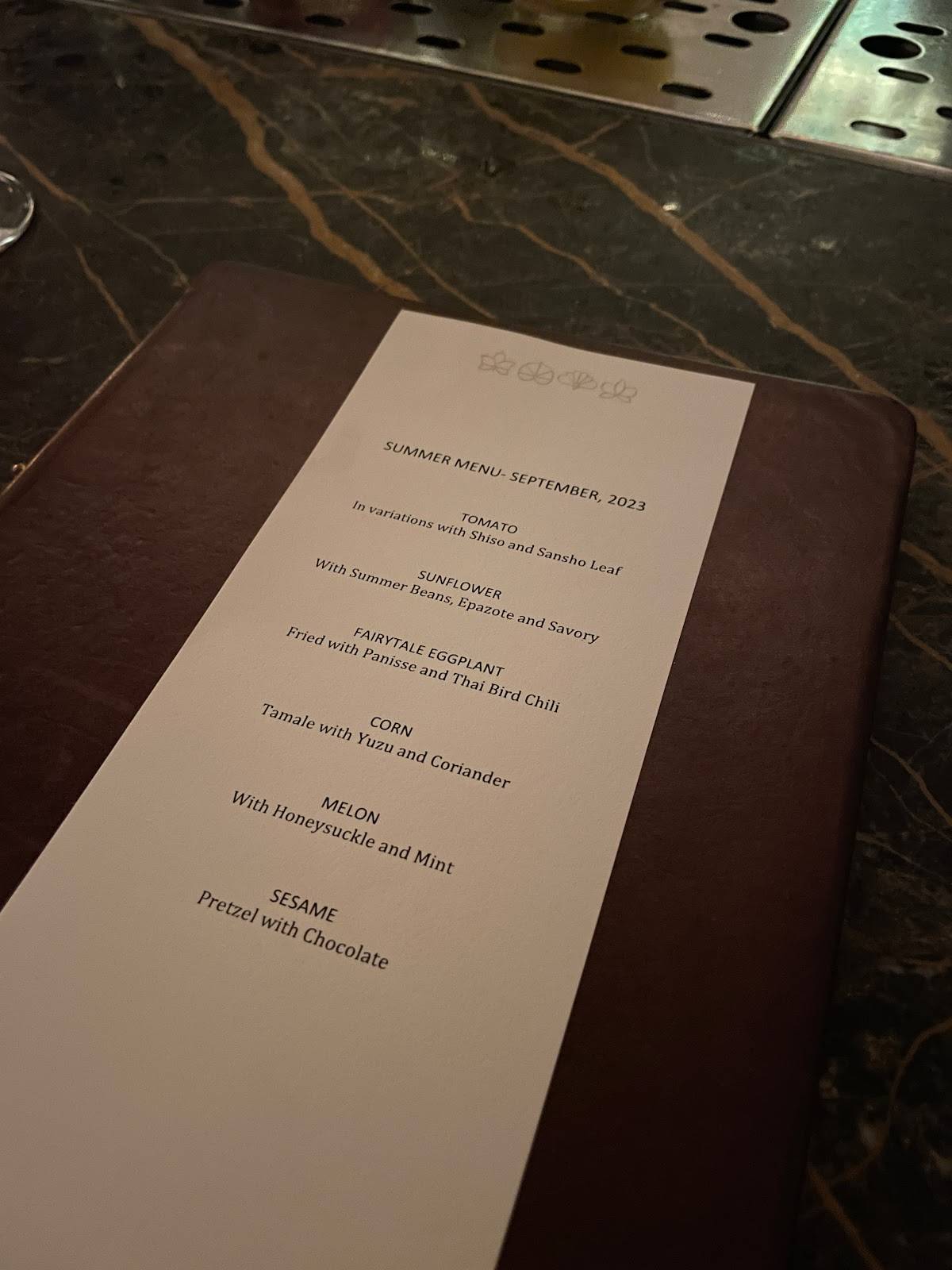 Menu at Eleven Madison Park pub & bar, New York City, 11 Madison Ave