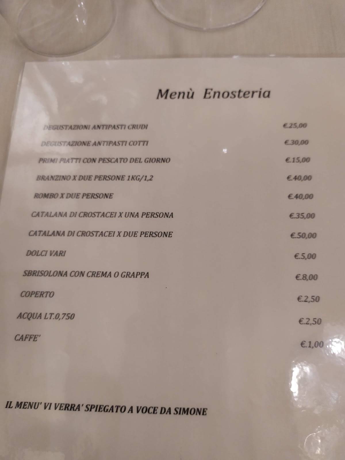 Menu da EnOsteria Da Andrei S.Bonifacio ristorante, San Bonifacio