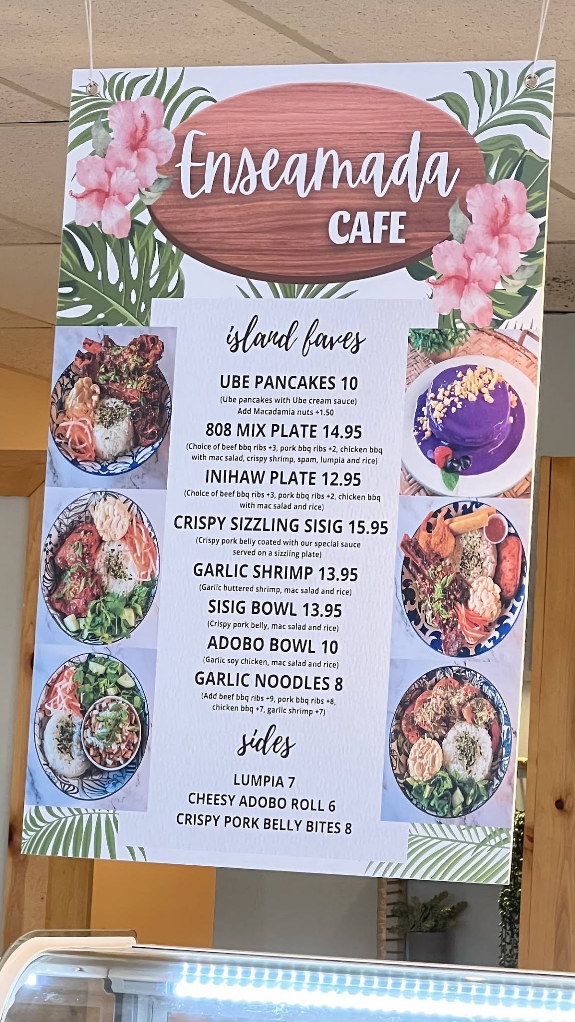 Menu at Enseamada Cafe, Everett