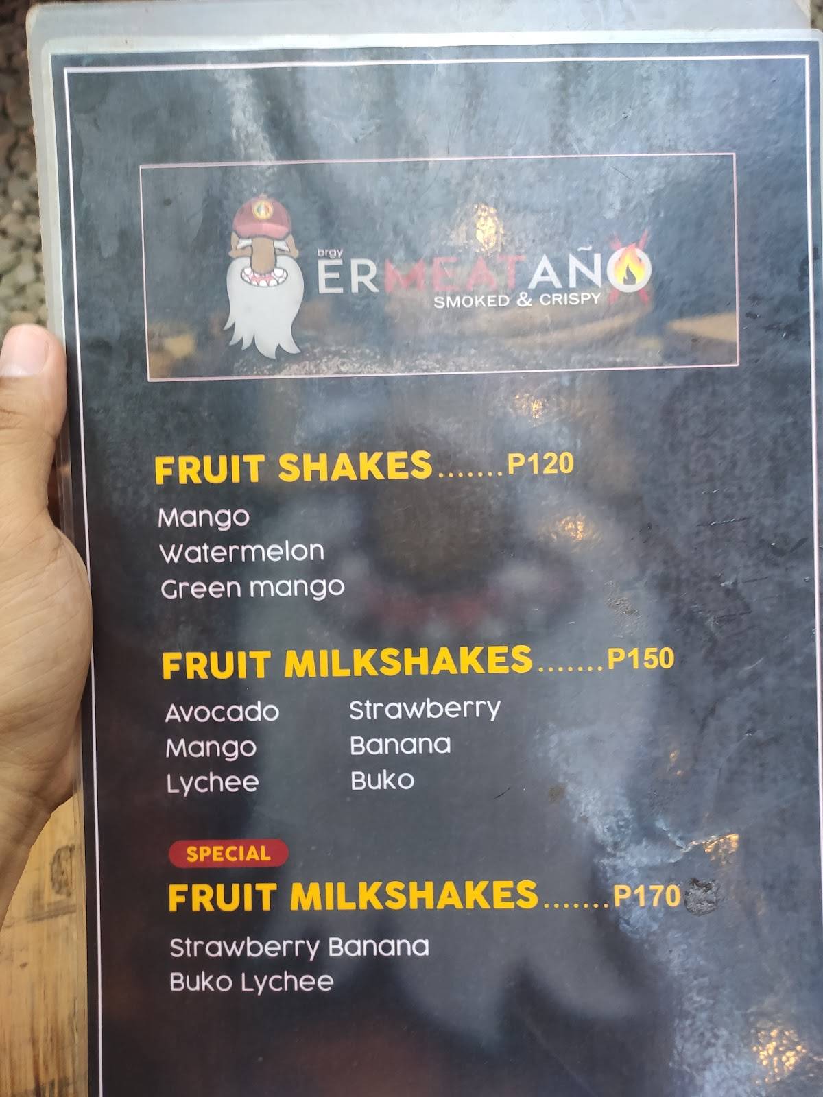 Menu at Ermeataño Antipolo restaurant, Antipolo