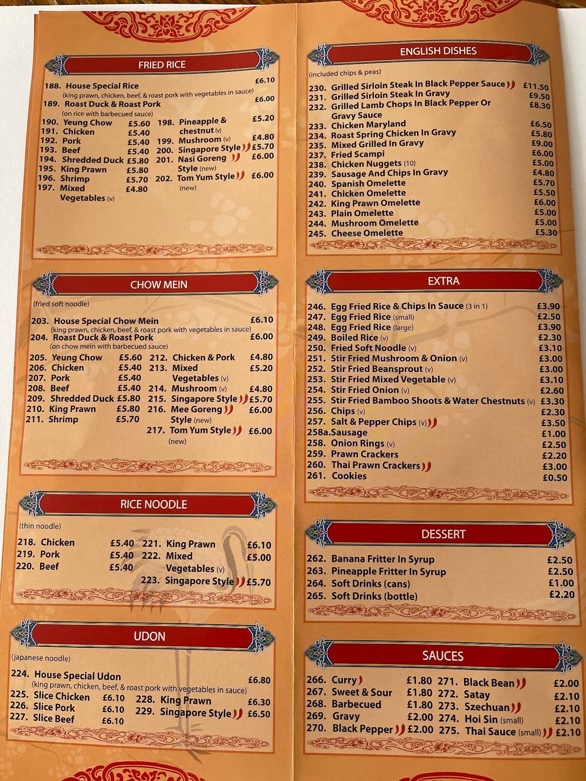 Menu at New Full Moon fast food, Belper, 99 Chestnut Ave