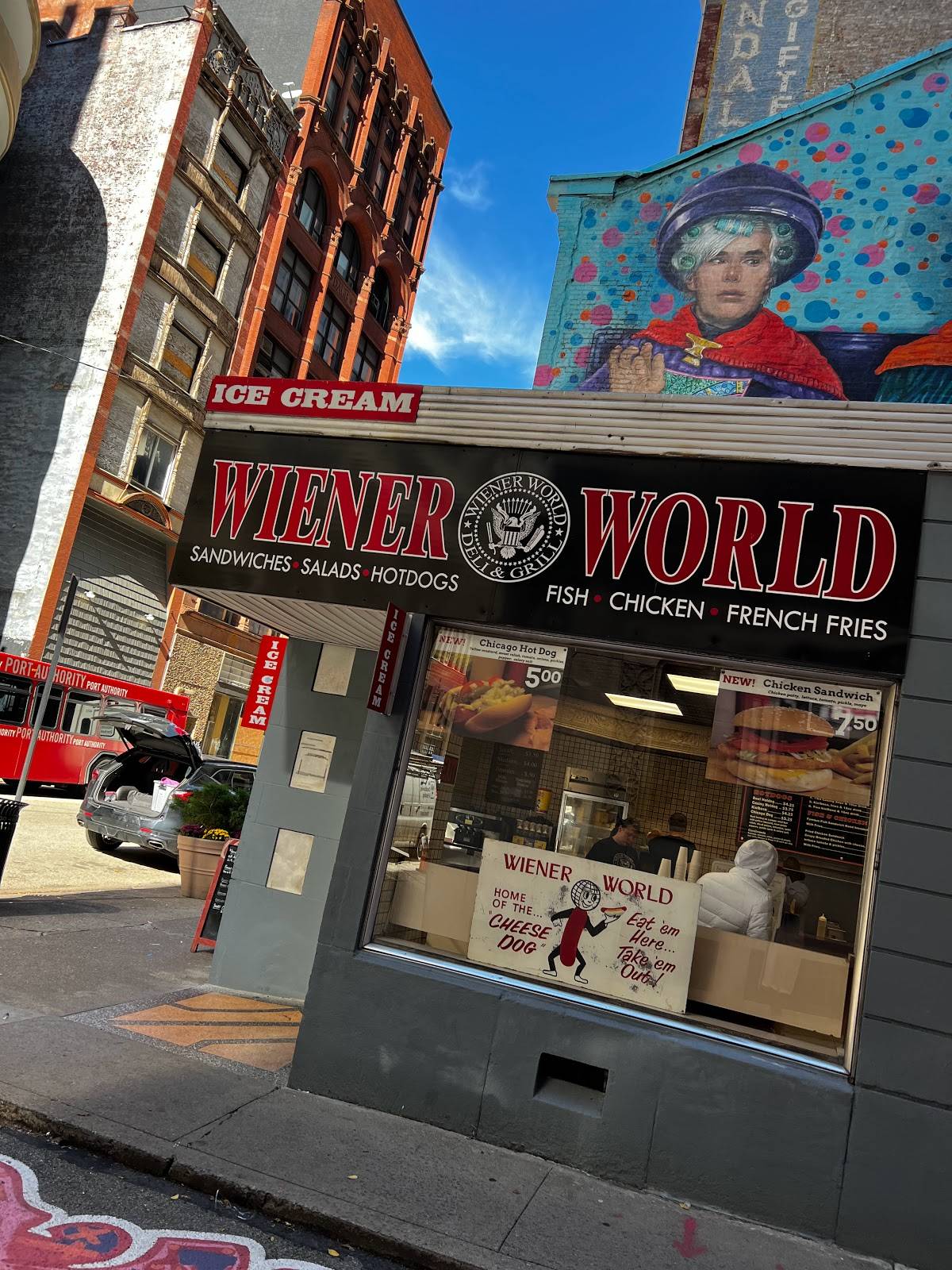 Menu at Wiener World Pittsburgh restaurant, Pittsburgh