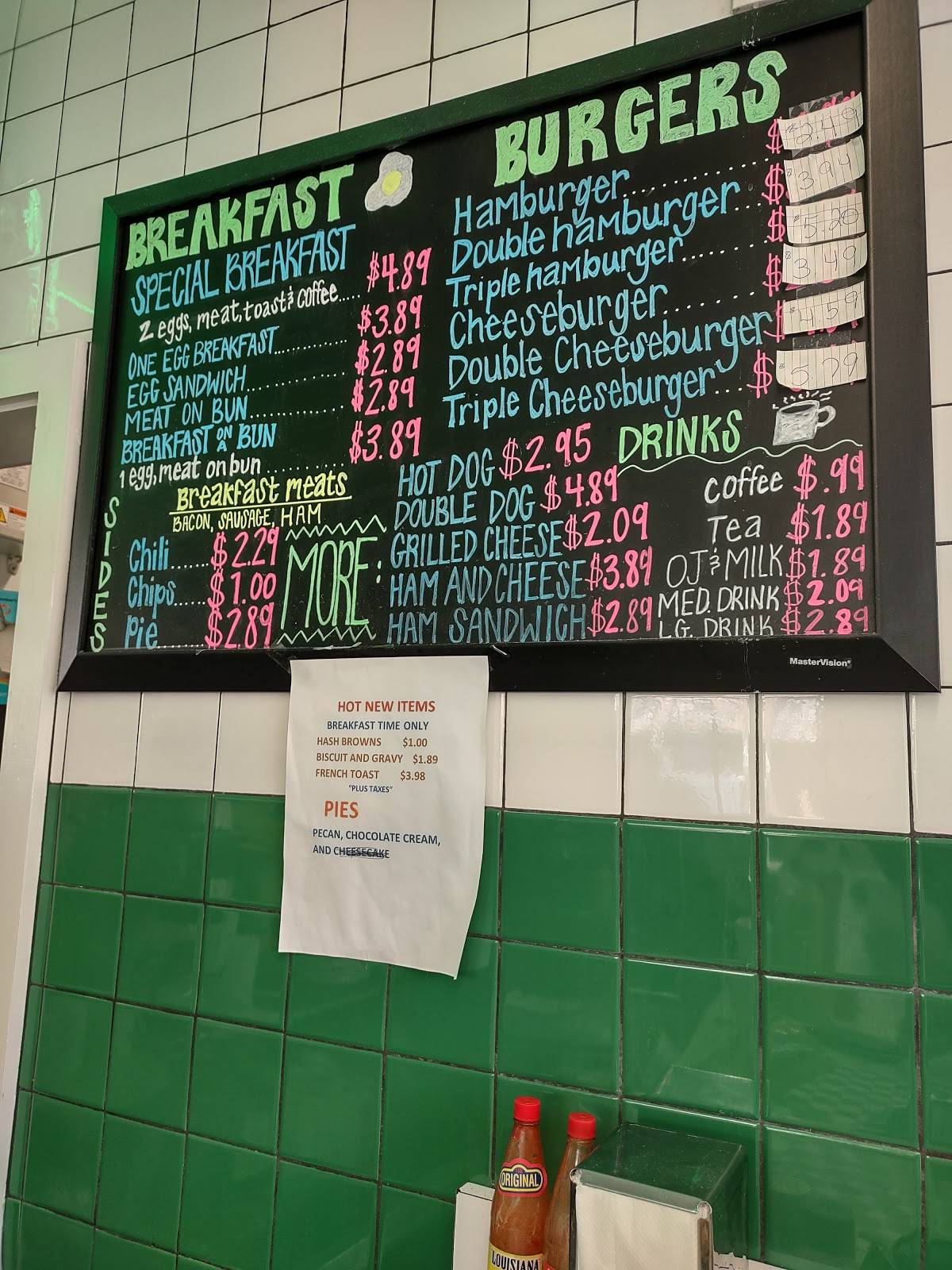Menu at Ferrell's Snappy Services restaurant, Hopkinsville