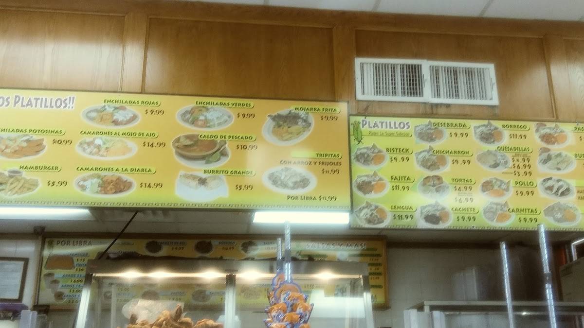 Menu at Tortilleria Super Sabrosa Mansfield restaurant, Forest Hill