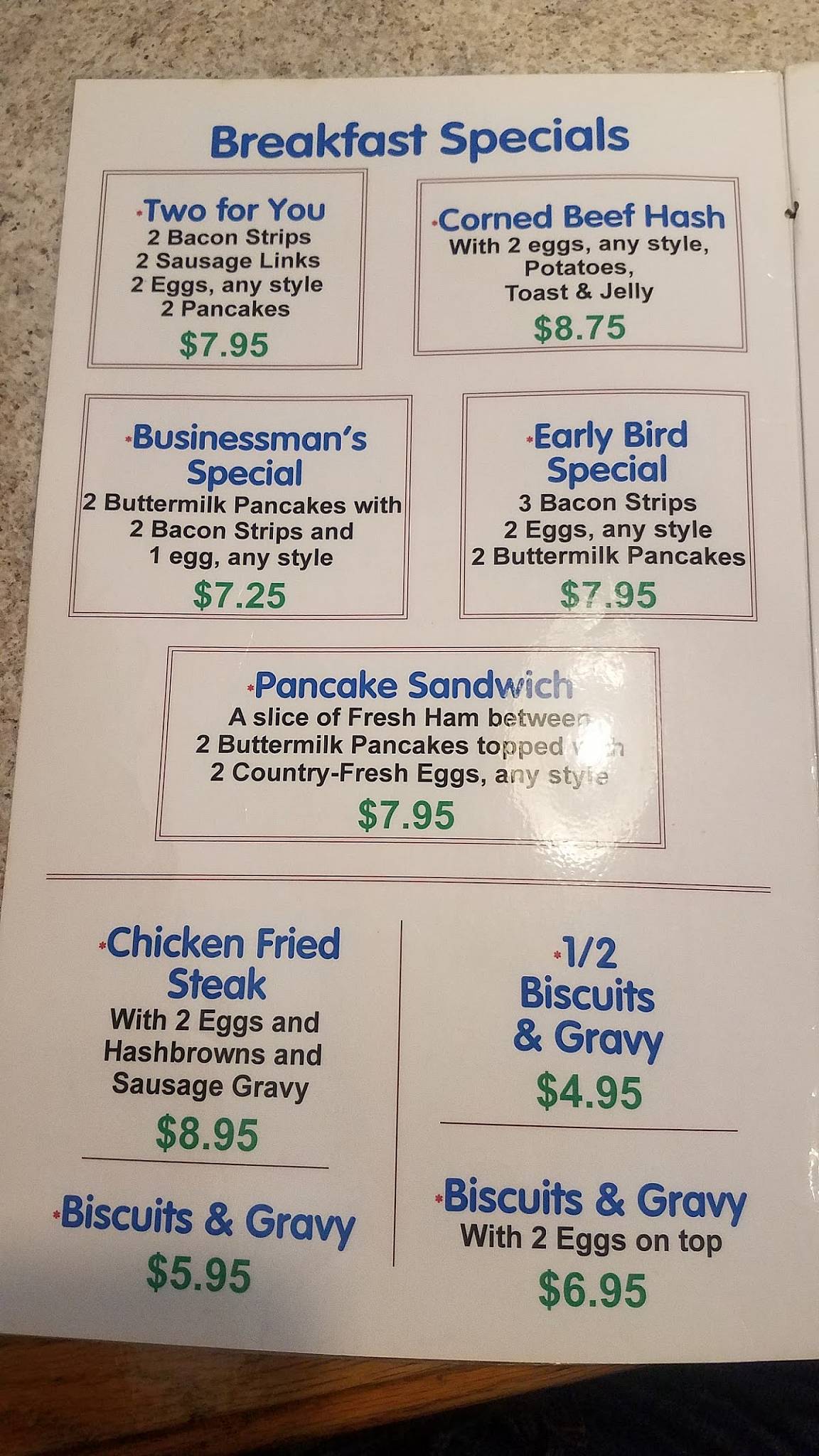 Menu at Fort Colony Restaurant, Fort Madison