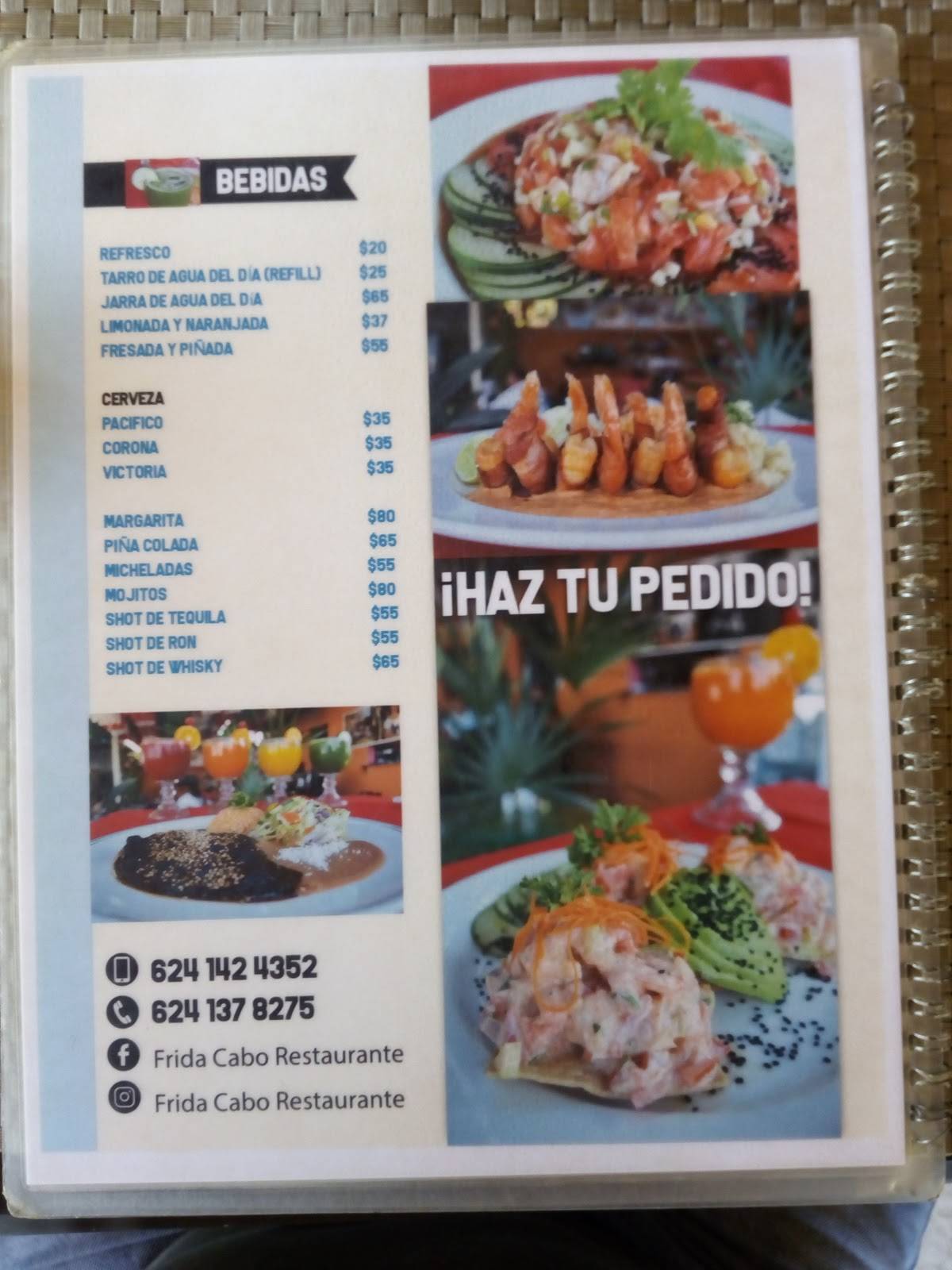 Carta de Frida Cabo Restaurante, San José del Cabo