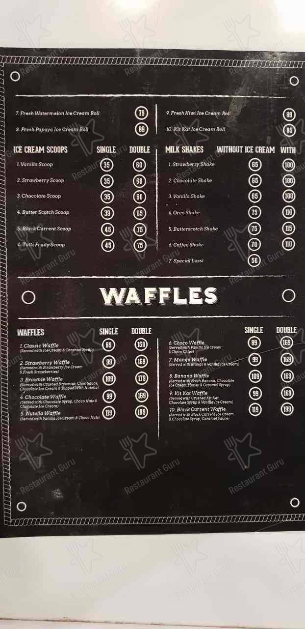 Menu at Cafe Frost Factory, Rishikesh