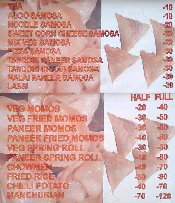 Menu at Fusion Samosa, Ghaziabad, Shop 2