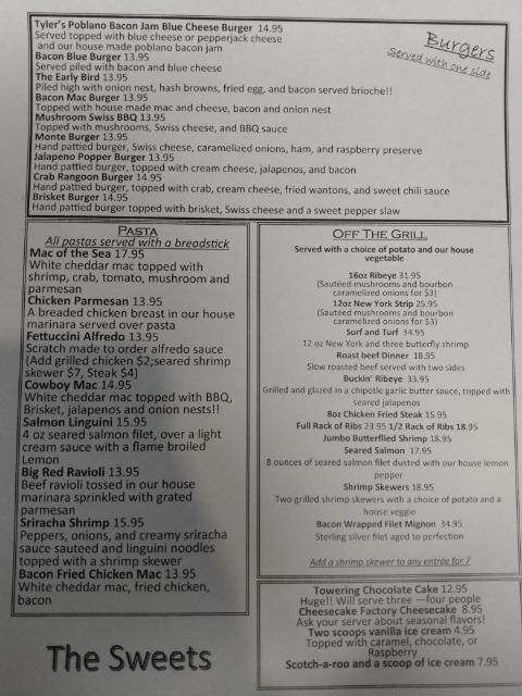 Menu at Monument Grill pub & bar, Gering