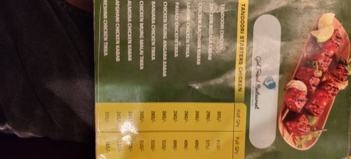 Menu at GirlFriend Mandi, Hyderabad, Plot Nos.4 and 5