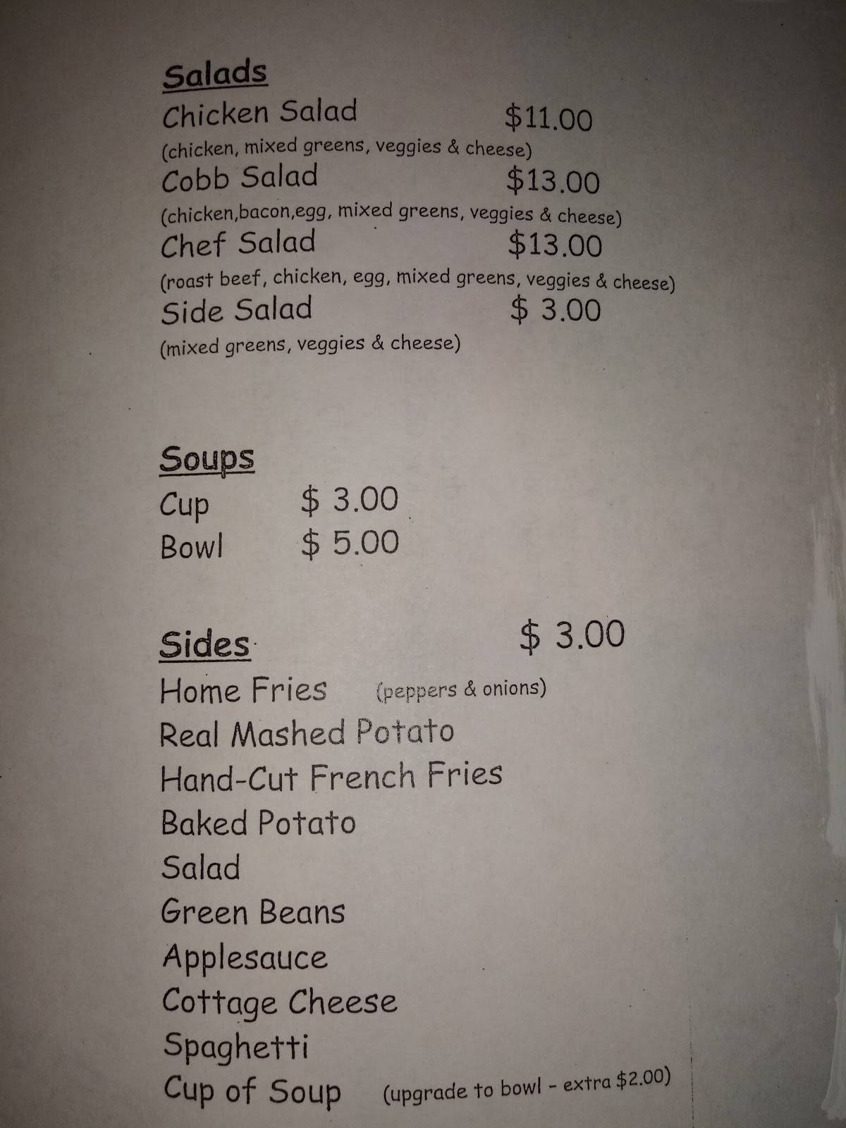 Menu at Grille 91 restaurant, Akron