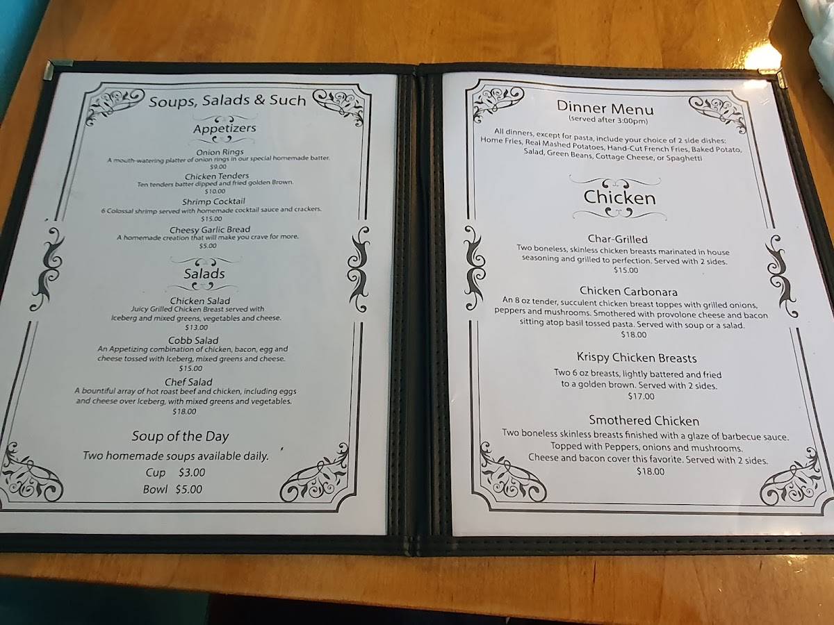 Menu at Grille 91 restaurant, Akron