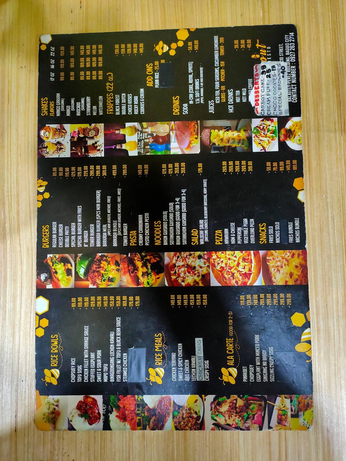 Menu at Hangout Resto Baguio restaurant, Baguio